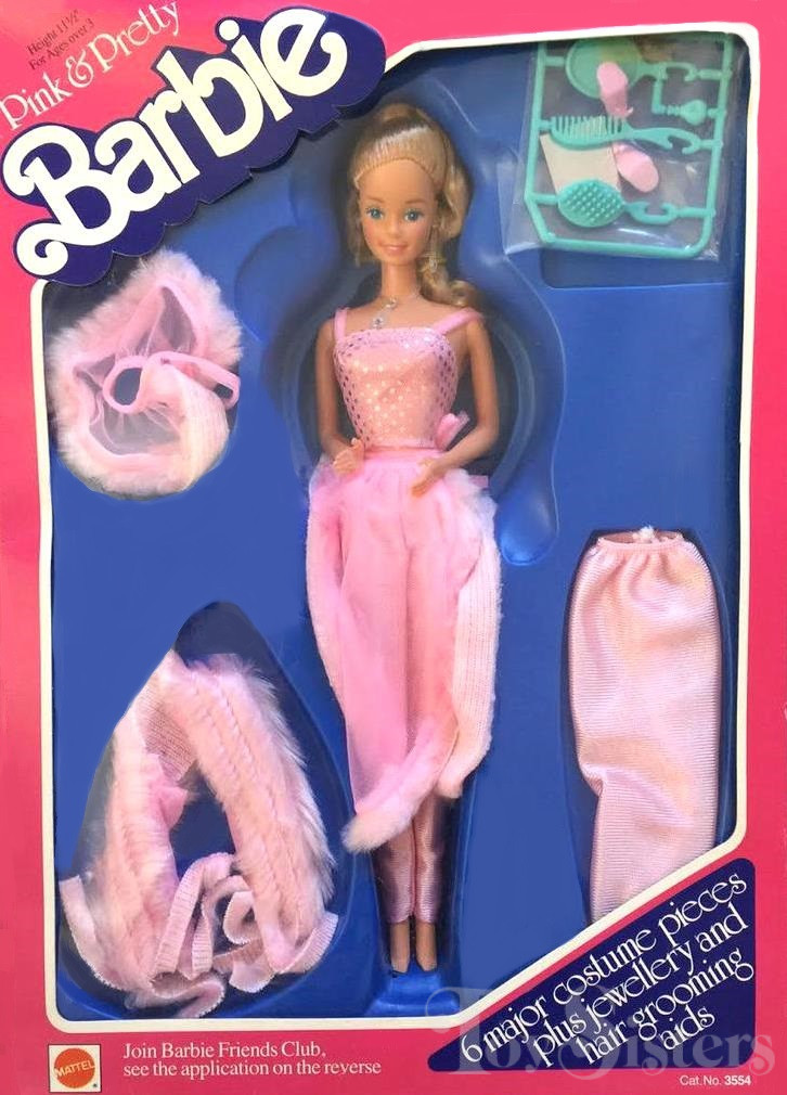 1981/1982 Pink & Pretty Barbie (#3554)(#5239) - Toy Sisters