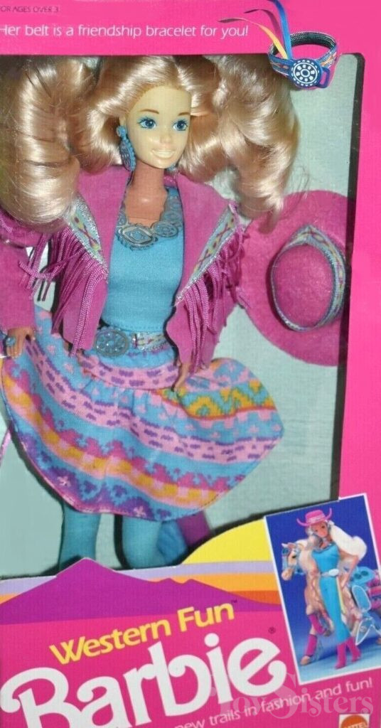 1989/1990 Western Fun Barbie (#9932/#5408) - Toy Sisters