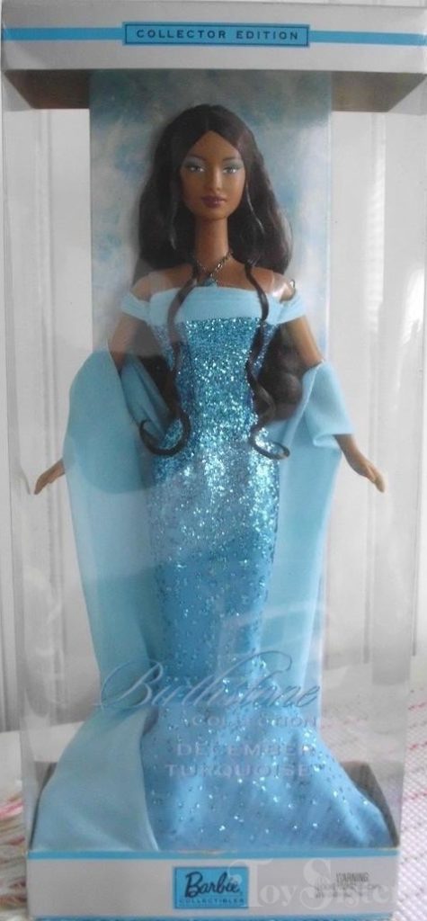 2002 Birthstone Collection Barbie December Turquoise AA 2 - Toy Sisters
