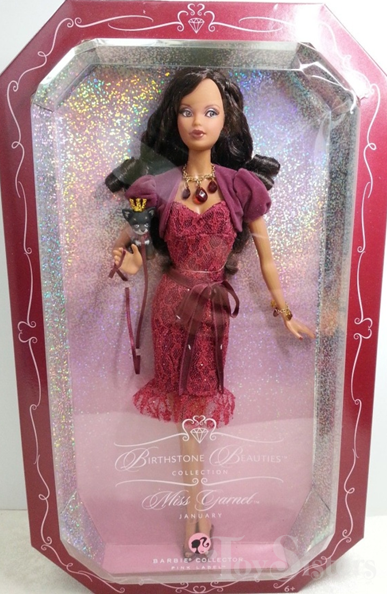 2007 Birthstone Beauties Barbie January Miss Garnet AA - Toy Sisters