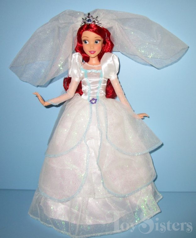 Disney Parks Little Mermaid Wedding Princess Ariel Bride Doll 3 - Toy ...