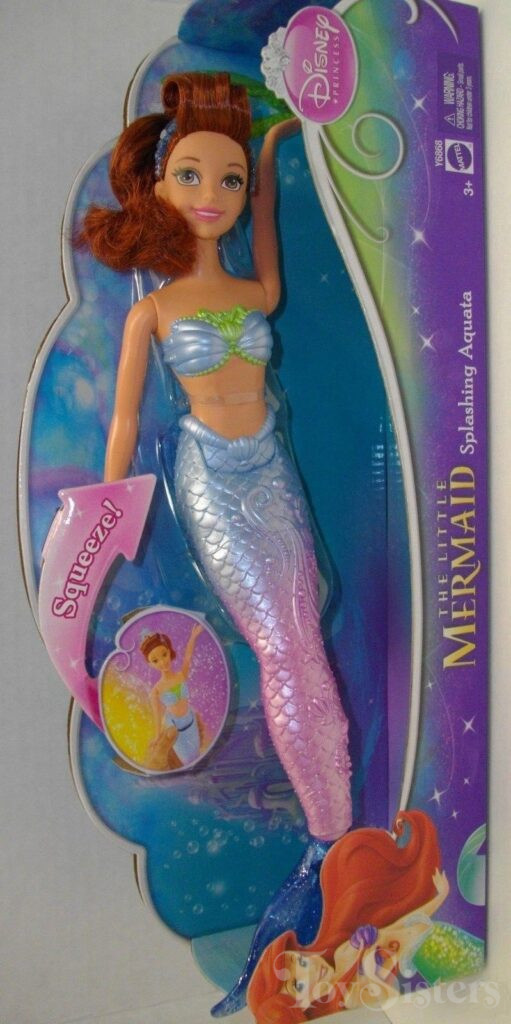 Disney Mattel #3 Little Mermaid Ariel's Sister Splashing Aquata Doll ...
