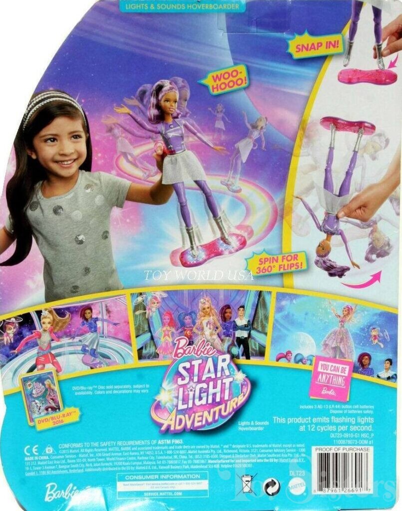 2015/2016 Barbie Starlight Adventure Lights & Sound Hoverboarder Sal ...