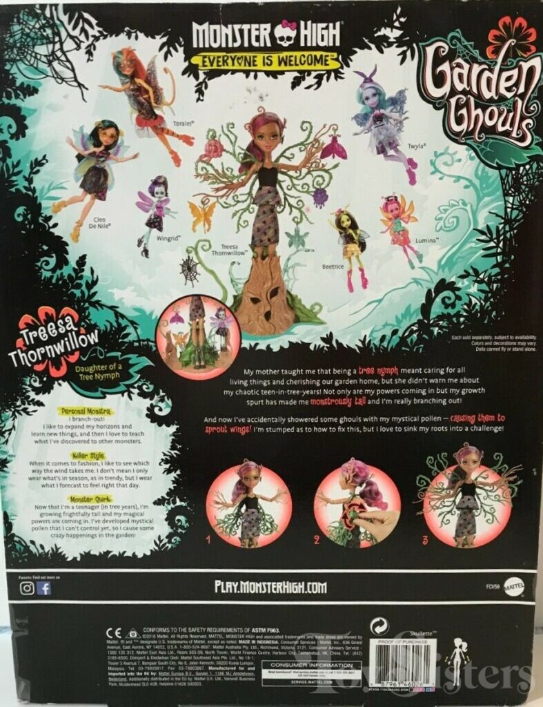 Monster High Garden Ghouls Treesa Thornwillow (2017) #FCV59 - Toy Sisters
