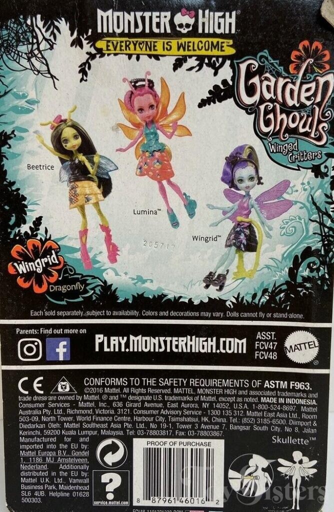 Monster High Garden Ghouls Winged Critters Wingrid (2017) #FCV48 - Toy ...