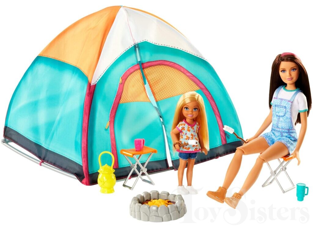 2017/2018 Barbie Camping Fun Tent Playset Skipper & Chelsea (FNY39 ...