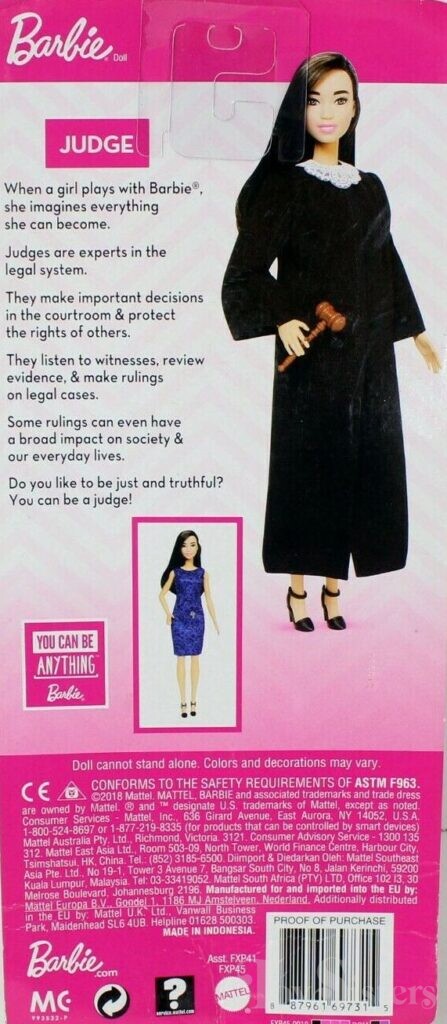 2018/2019 You Can Be Anything Career of the Year Judge Barbie Asian ...