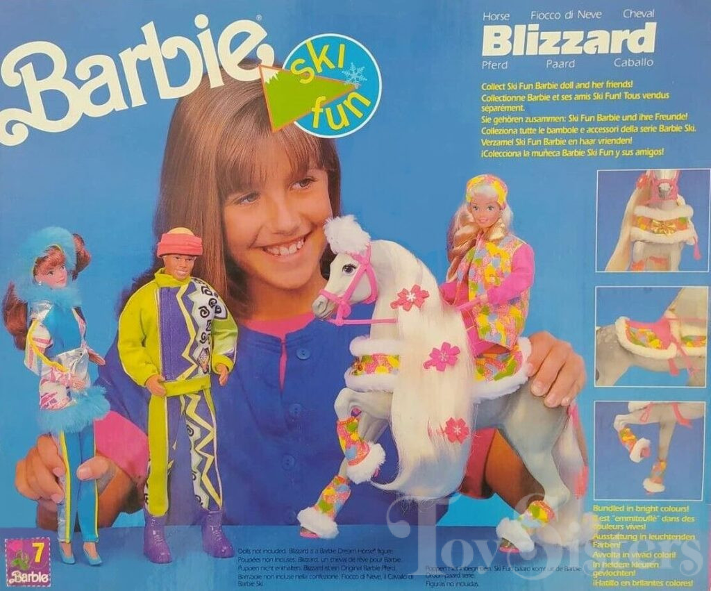1991 Barbie Ski Fun Horse Snowdance / Blizzard (#9403 / #2118) - Toy ...