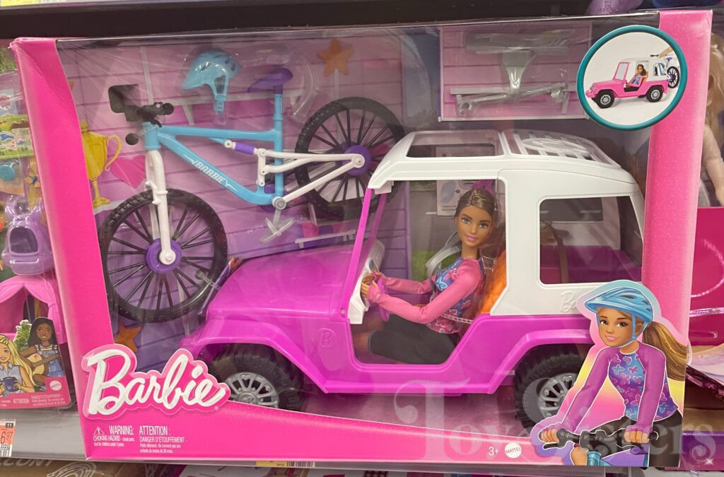 2023 Barbie SUV Car, Bicyle Playset & Brunette Doll (HKB06) - Toy Sisters