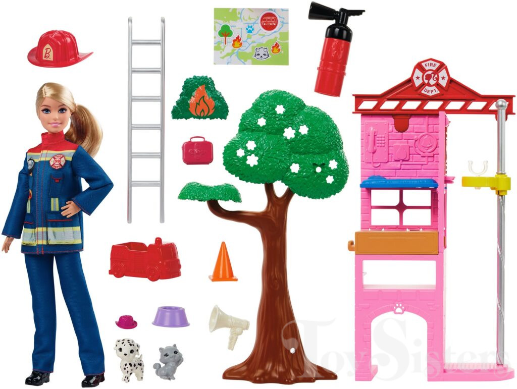 2024 Barbie You Can Be Anything Firefighter Doll & Playset (HRG55 ...