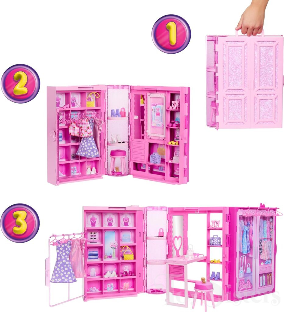 2024 Barbie Dream Closet Playset & Doll (HXD58) - Toy Sisters