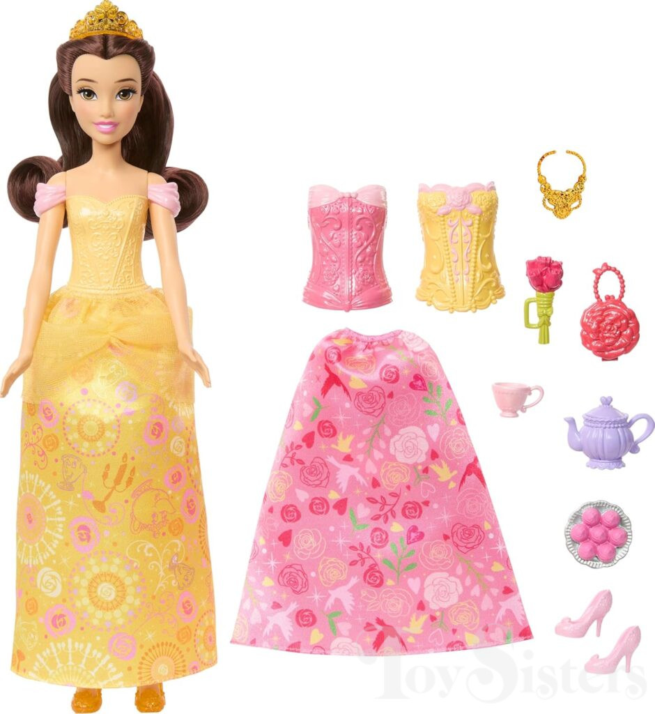 Disney Dolls Mattel #4 Beauty and the Beast Belle 2-in-1 Doll (2025 ...